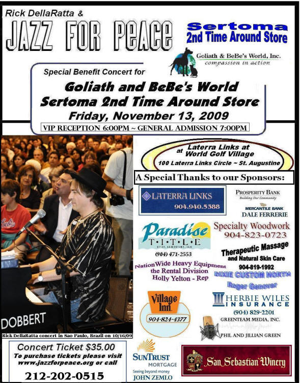 Jazz for Peace Sample Fliers and Brochures